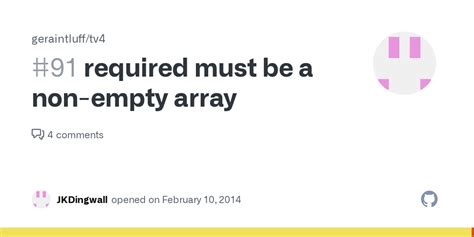required must be a non empty array · issue 91 · geraintluff tv4 · github