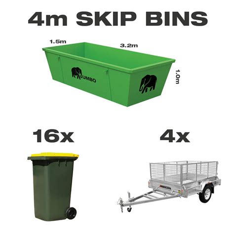 4m Skip Bin Hire Brisbane Jumbo Skip Bins Brisbane 4m Skip