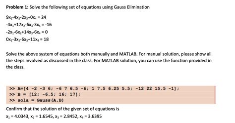 Solved I Already Have The Matlab Code And It Works Properly Chegg