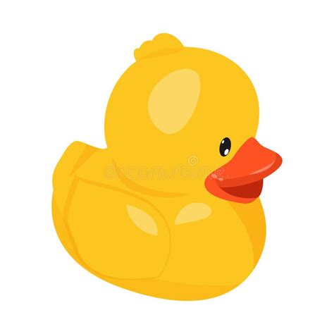 Vector Illustration Yellow Rubber Duck For Bath Stock Vector