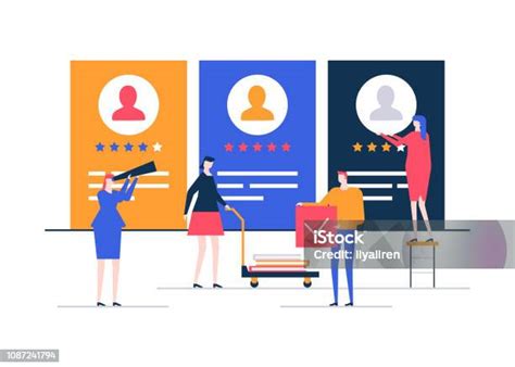 Manajemen Sdm Ilustrasi Warnawarni Gaya Desain Datar Ilustrasi Stok