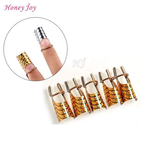 5pcs Set Aluminum Reusable Nail Extension Form Guide For Acrylic UV Gel
