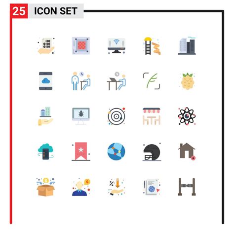 25 Universal Flat Colors Set For Web And Mobile Applications Water Park Slider Web Wifi Iot