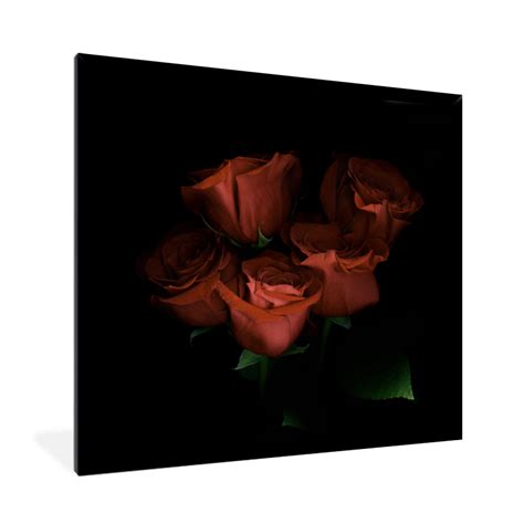 MuchoWow Poster encadré Fleurs Roses Forêt Tableau deco avec