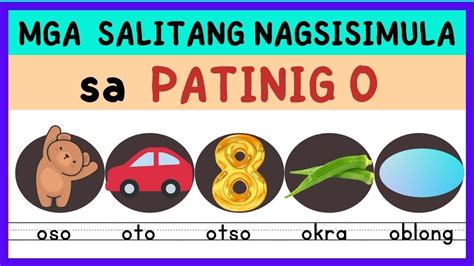 Mga Halimbawa Ng Patinig At Katinig Na Salita