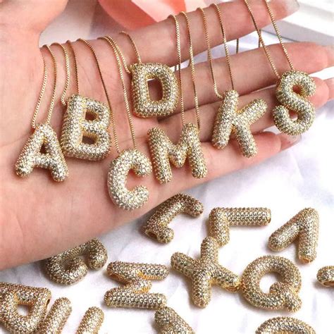 Bubble Balloon Letter Pendant Necklace Whatever You Like Shop 1v