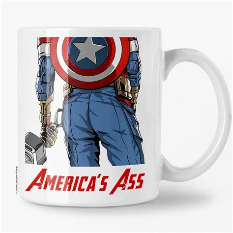 Switzer Kreations Americas Ass Mug Funny Captain America