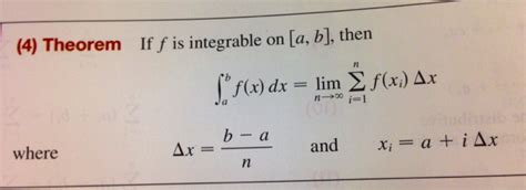 Solved Use The Form And Definition Of The Integral Given In