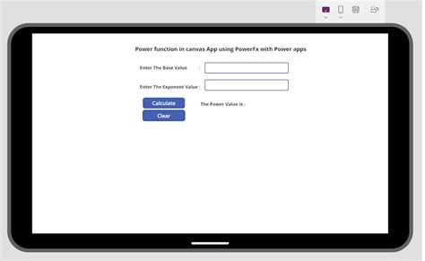 Power Function From Power Fx Using Power Apps