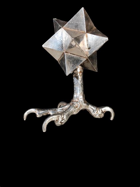 Metallic Polyhedron From The 19th Century Hexaoctahedron With 48