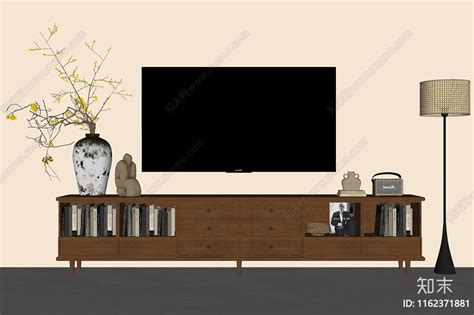 侘寂中古风电视柜su模型下载【id1162371881】知末su模型网