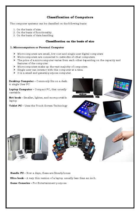 Classification Of Computer On The Basics Of Working