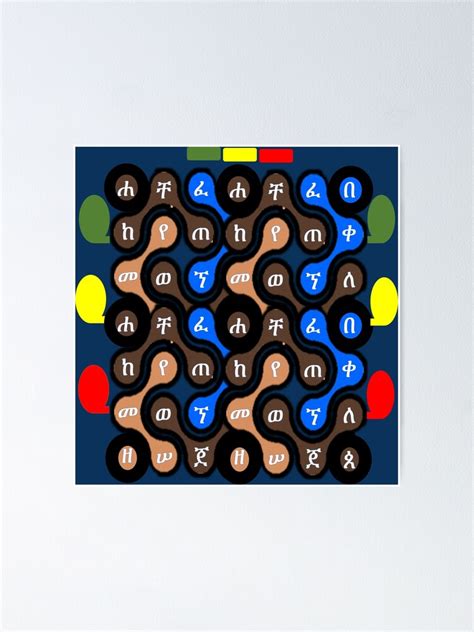 Ethiopian Dress Clothes Geez Alphabet Habesha Poster By Moltotal
