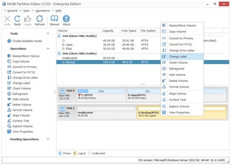 How To Change Partition Label With NIUBI Partition Editor