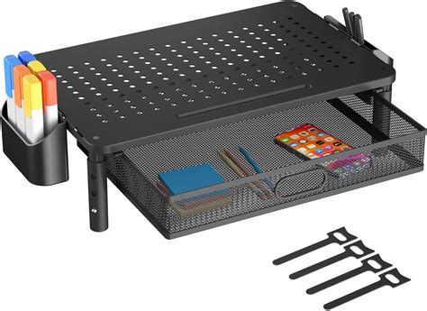 Amazon Com KDD Monitor Stand Riser With Drawer Computer Monitor Stand For Desk With 3 USB 1