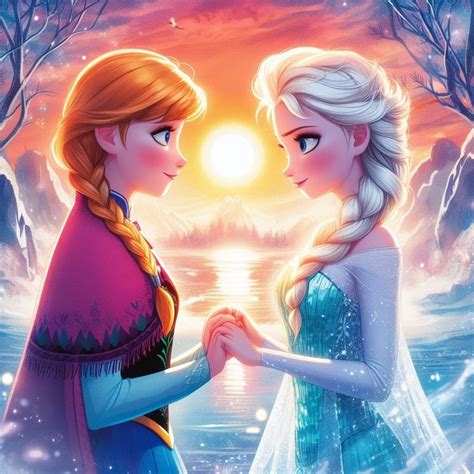 Elsanna Disney Frozen Elsa Art Disney Princess Artwork Disney