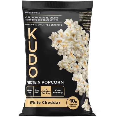 Kudo White Cheddar Protein Popcorn 28g Canteen Canada