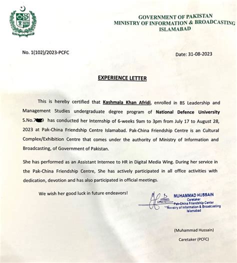 Kashmala Khan Afridi On Linkedin Internship Internshipcompleted