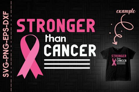 Stronger Than Cancer Breast Cancer By Utenbaw Thehungryjpeg