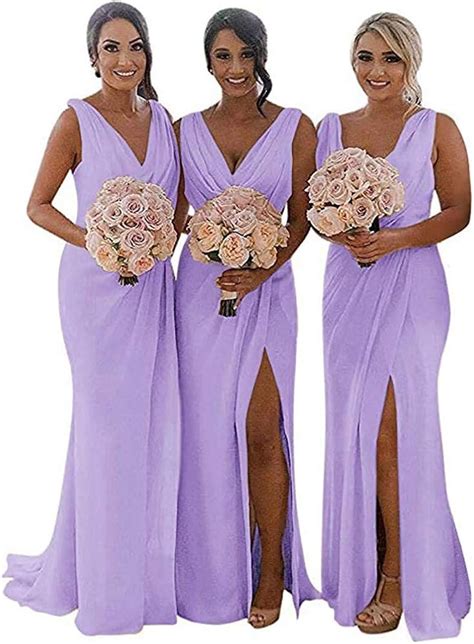 Light Purple Bridesmaid Dresses With Sleeves