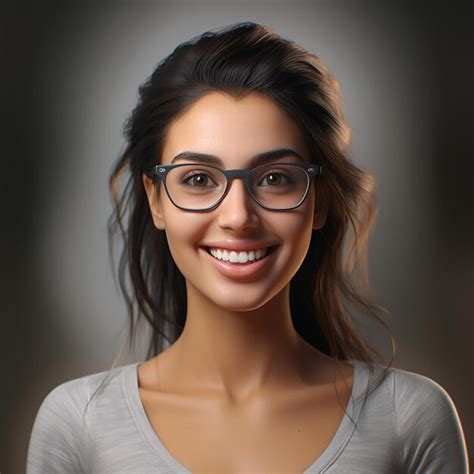 Premium Ai Image 3d Rendered Photo Of A Woman Wearing Glasses Smiles