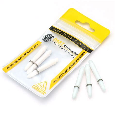 Cuesoul Pack Of 6 Durable Polyethylene Dart Shafts Short White Dart