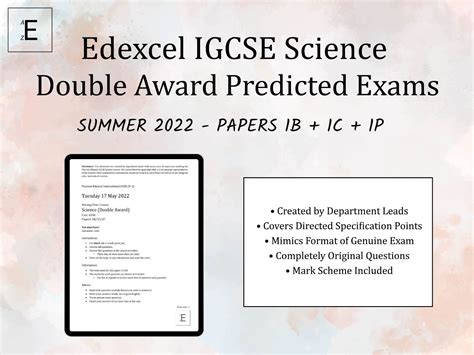 Summer 2022 Igcse Double Award Science Predicted Exams Edexcel Papers