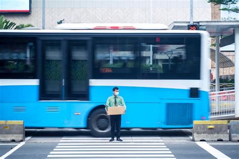 Premium Photo Man Standing On Train In City