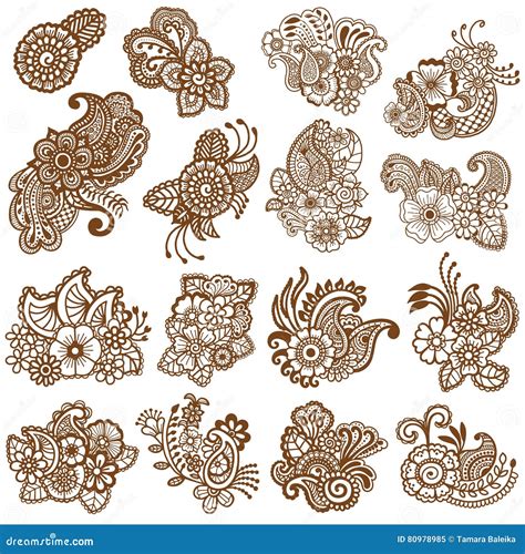 Mehndi Design Patterns Stock Vector Illustration Of Beauty 80978985