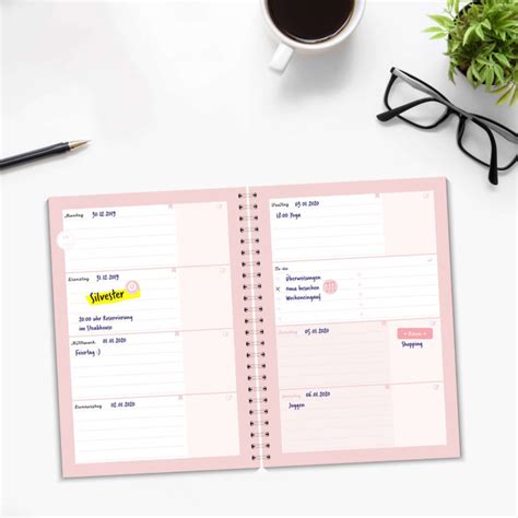 Rosa Terminplaner Din A5 Ohne Datum Mit Hardcover Stay Inspired