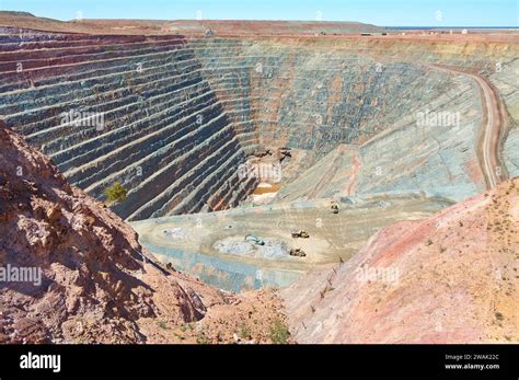 The Deep Open Pit Of The Gwalia Gold Mine In Gwalia Near Leonora The
