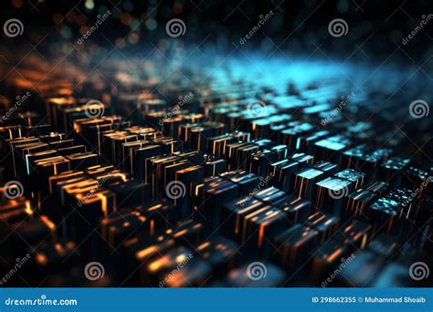 Binary Code Waves Depict Data Flow Digital Security In Internet