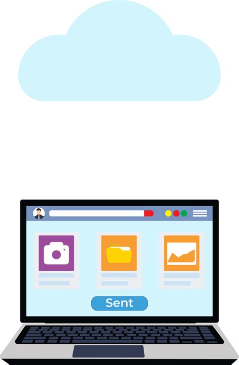 Files And Information Transferring To Cloud Storage Cloud Server And