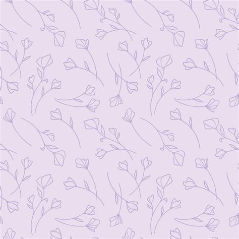 Premium Vector Cute Doodle Floral Seamless Repeat Pattern Vector