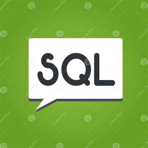 text sign showing sql conceptual photo a standard computer language