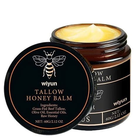 Organic Grass Fed Beef Tallow Balm With Raw Honey