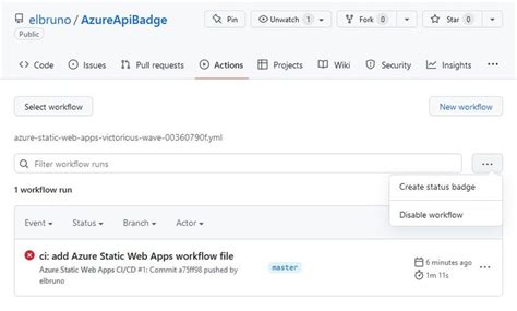 Github How To Display The Status Badge For A Github Action 🟢🔴 Dev
