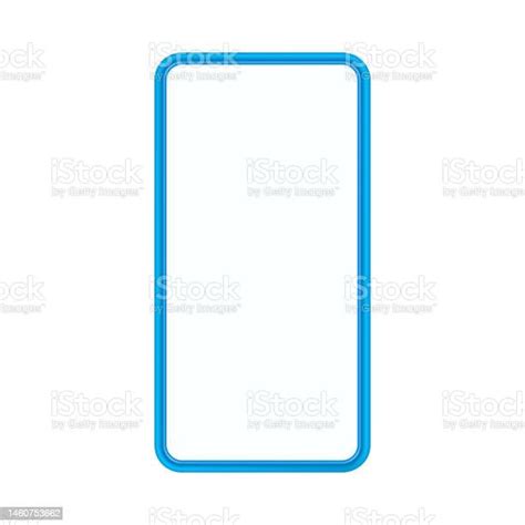 빈 디스플레이가 있는 스마트폰 복사 공간이 있는 휴대폰의 격리된 화면 가제트 모형 또는 광고의 프리젠 테이션 벡터 일러스트 레이 션 3d 스타일 0명에 대한 스톡 벡터 아트