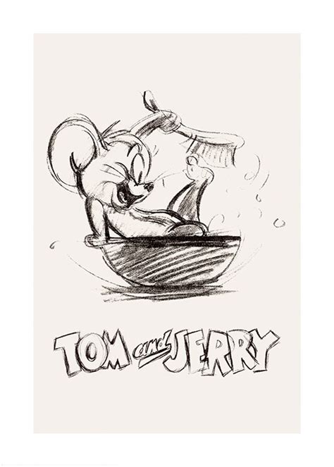 Pencil Sketch Of Tom And Jerry
