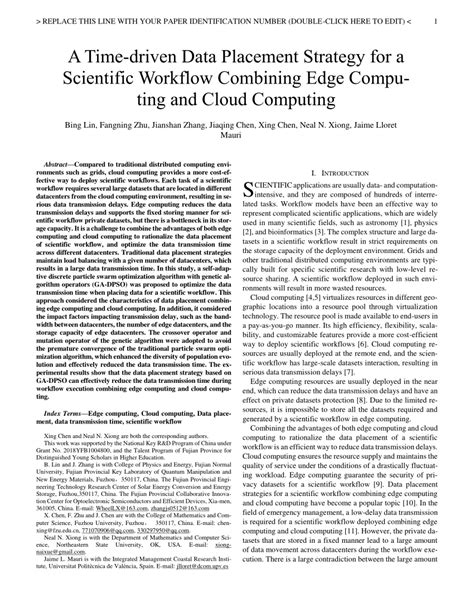 Pdf A Time Driven Data Placement Strategy For A Scientific Workflow Combining Edge Computing