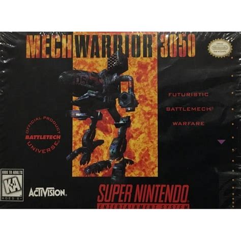 Restored Mechwarrior 3050 Super Nintendo 1996 Snes Shooter Game