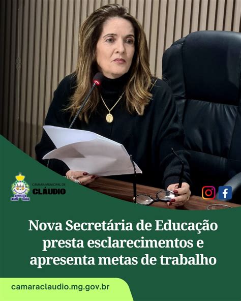 Nova Secretária de Educação presta esclarecimentos e apresenta metas de
