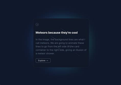 Using React And Tailwind Css To Create A Meteor Effect
