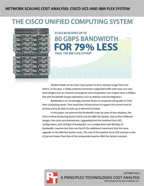 network scaling cost analysis cisco ucs and ibm flex system pdf