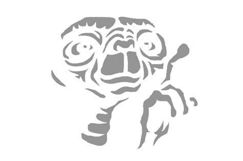 E T Pumpkin Stencil Pumpkin Pattern Pumpkin Template Jack O Lantern