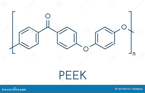 Polyether Ether Ketone Peek Polymer Chemical Structure Skeletal