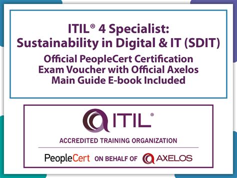 Itil® 4 Specialist Sustainability In Digital And It Sdit Official Peoplecert Certification Exam