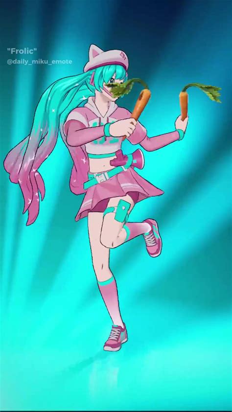 Hatsune Miku Fortnite Emote Frolic Project Diva Vocaloid Fun Tiktok