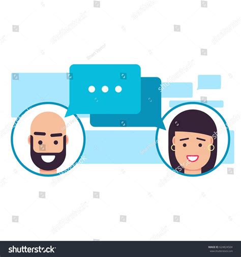 Chat Meeting Thinking Dialogue Concept Dialogue Stock Vector Royalty