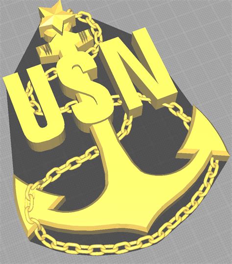 ⚓ Senior Chief Anchor・ Stl File For 3d Printing・cults